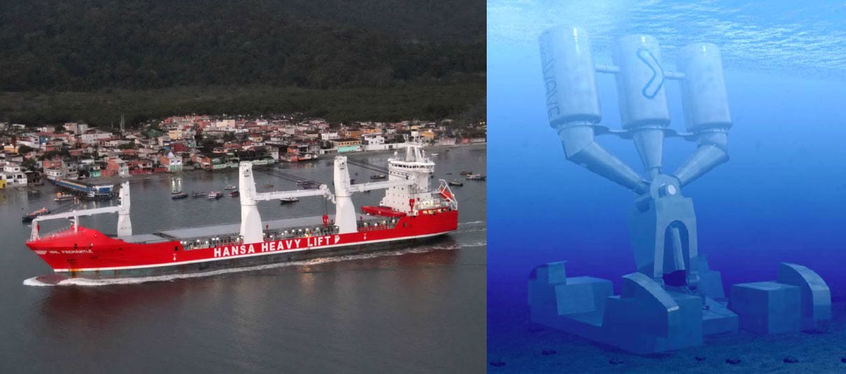Cool video of Hansa Heavy Lift installing massive offshore bioWAVE ...