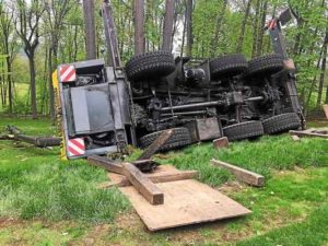 Ground conditions cause crane to tip over during tree work in ...