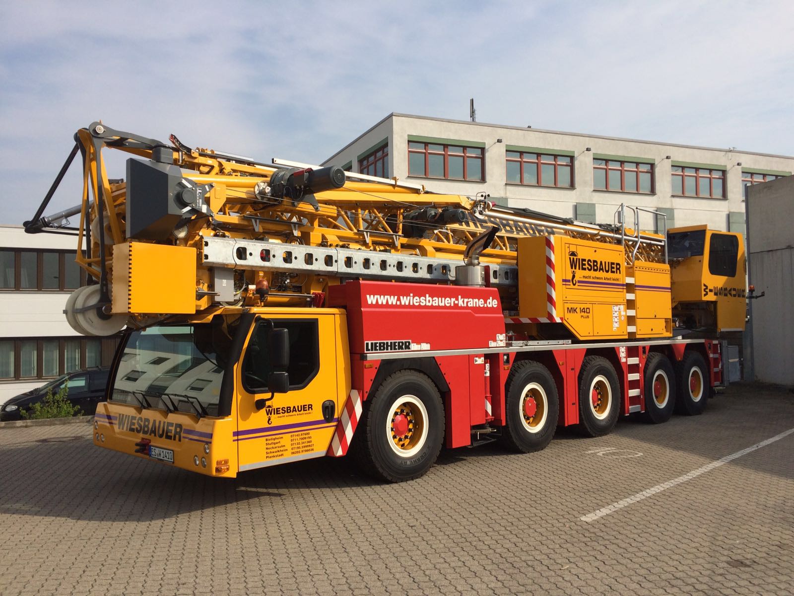 Wiesbauer Krane in Germany picked up a new MK 140 Mobile Tower crane ...