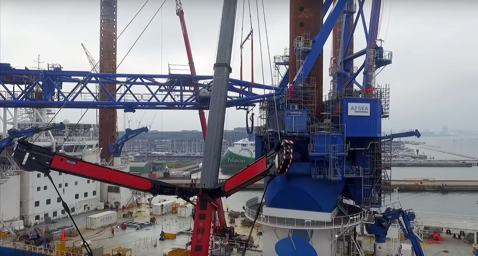 Watch SEA INSTALLER crane upgrade at Damen Shiprepair Amsterdam ...