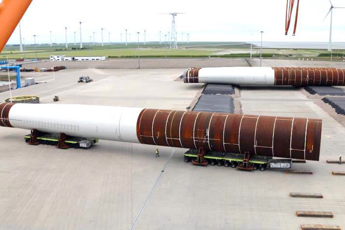 1300 TONS – WORLD´S LARGEST MONOPILE moved on self-propelled ...