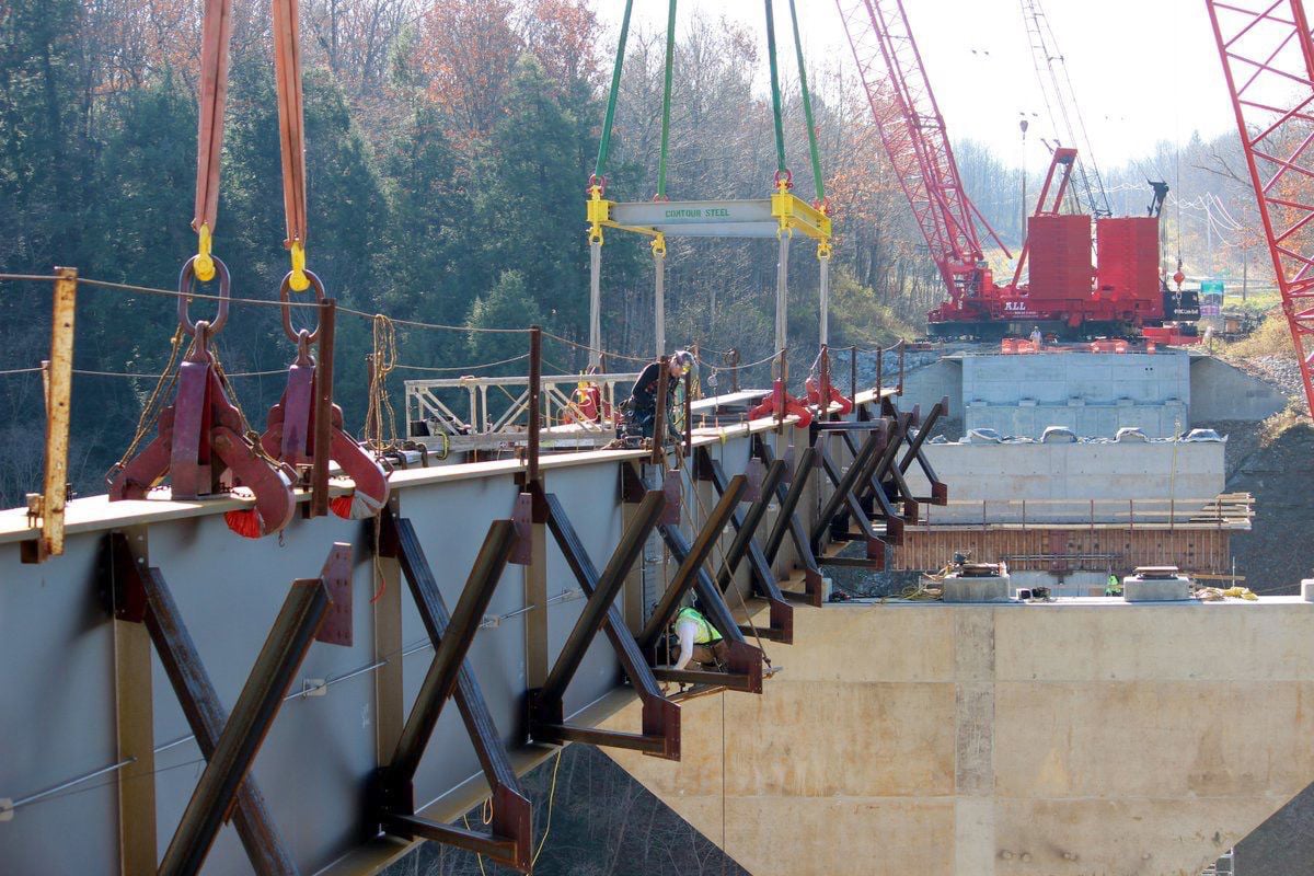 All Crane sets 1st steel beam for $16.9 M bridge project in NY ...