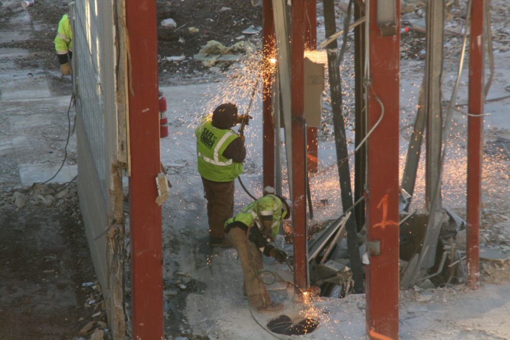 TimeLapse photos of Five-story clock tower being knocked down for ...
