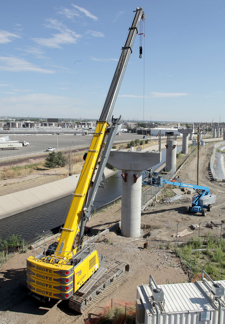 The Grove GHC75 telecrawler proves it worth on Denver Metro Project ...