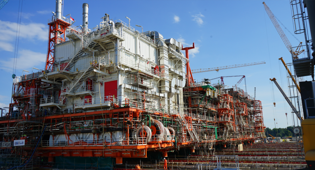 Mammoet has safely completed the load-out of the 14,273-ton Integrated ...