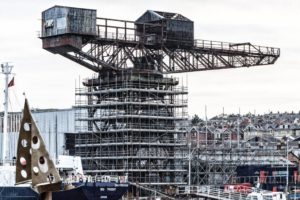Iconic Isle of Wight's Cowes Shipyard Crane built in 1912 is undergoing ...