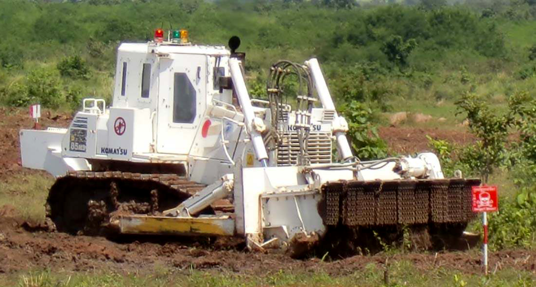 Komatsu Demining machine Completes Disposal of Landmines in Angola ...