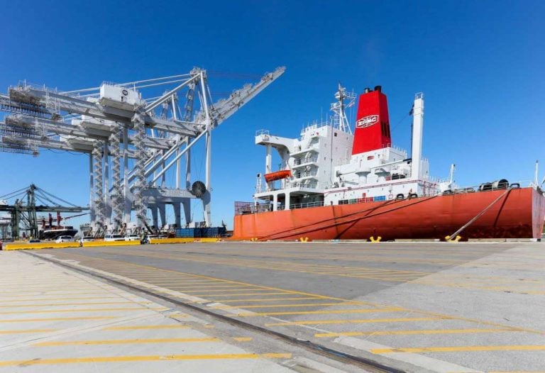 Three ZPMC ship to shore cranes valued @ $33.5M arrive in Port Houston ...