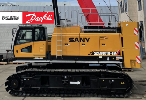 Sany releases the SCE800TB-EV fully electric Telescopic Boom Crawler Crane for EURO markets ...